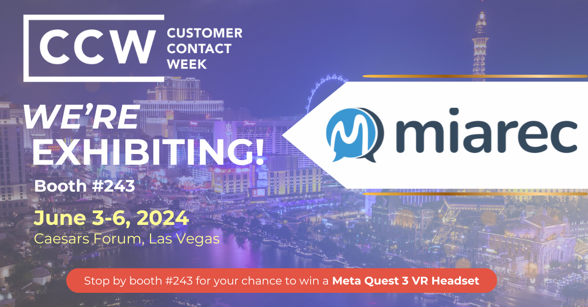 MiaRec at Customer Contact Week 2024